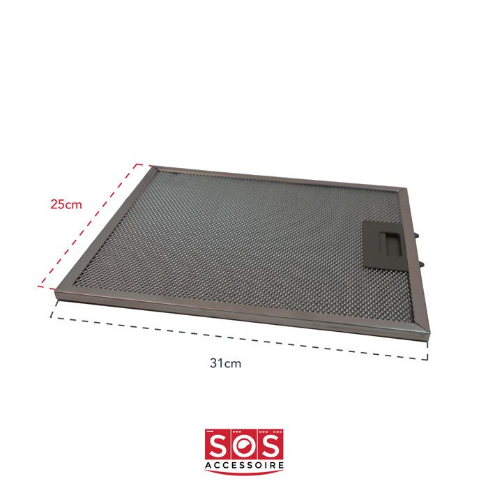 SOS Accessoire Filtre métallique 310 x 250mm pour Hotte 00353110 BOSCH ...