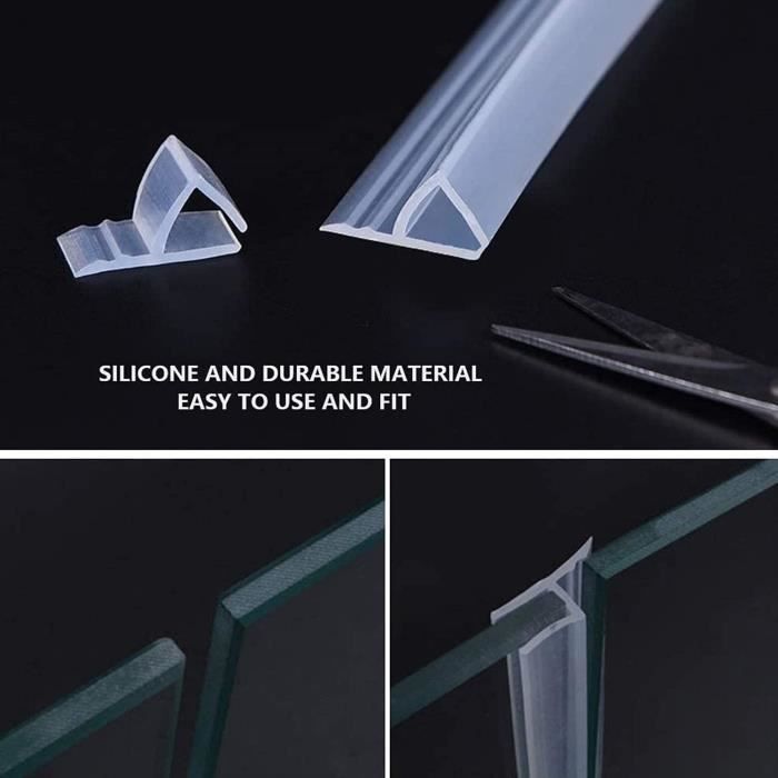 Joint d'étanchéité - ANNEFLY - Douche - PVC - 200 cm - 6 mm d'épaisseur ...