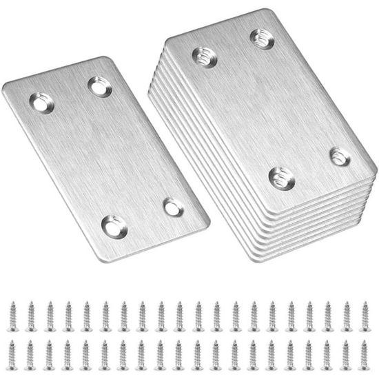 LAOA 10 Fixation Droits Plats Plaques Acier Connecteurs Equerre Plats ...