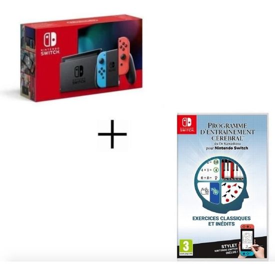 CONSOLE NINTENDO SWITCH + PROGRAMME D'ENTRAINEMENT CEREBRAL DU ...