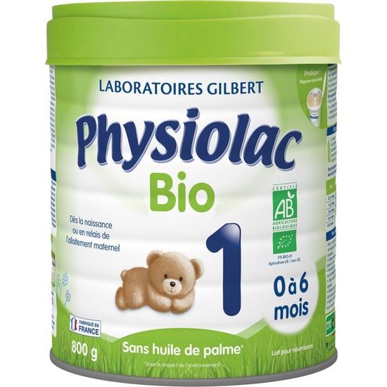 Physiolac Bio Lait 1er âge 800g - Achat / Vente lait 1er âge Physiolac ...