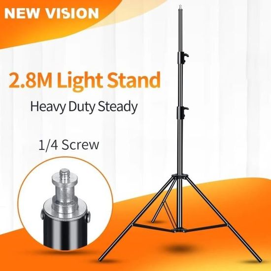 Trépied avec support d'éclairage à vis rapide,Softbox pour studio photo ...