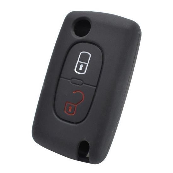 Black -Couvercle rabattable à 2 boutons pour clé de voiture, pour ...