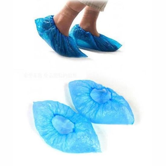 ChaussuresCouvre chaussures jetables en plastique bleu Anti pluie 100 ...