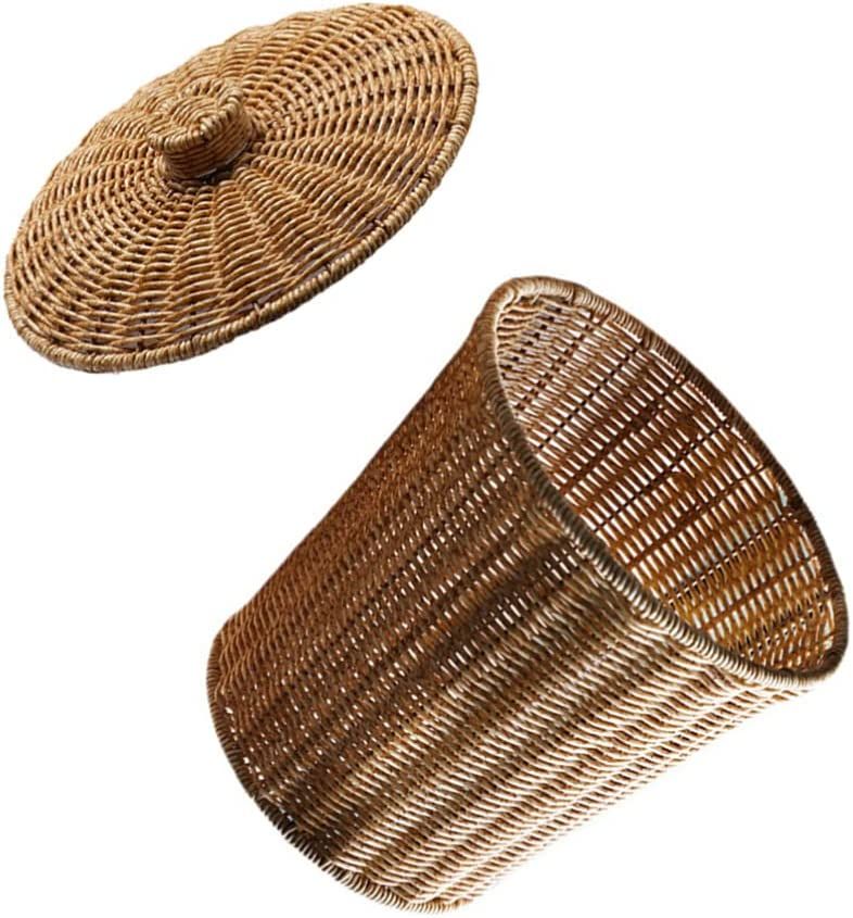 Panier de Rangement en Osier avec Couvercle Panier de Rangement en ...