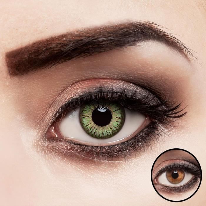 Aricona Lentilles De Contact Vert Sans Force Lentilles Annuelles ...