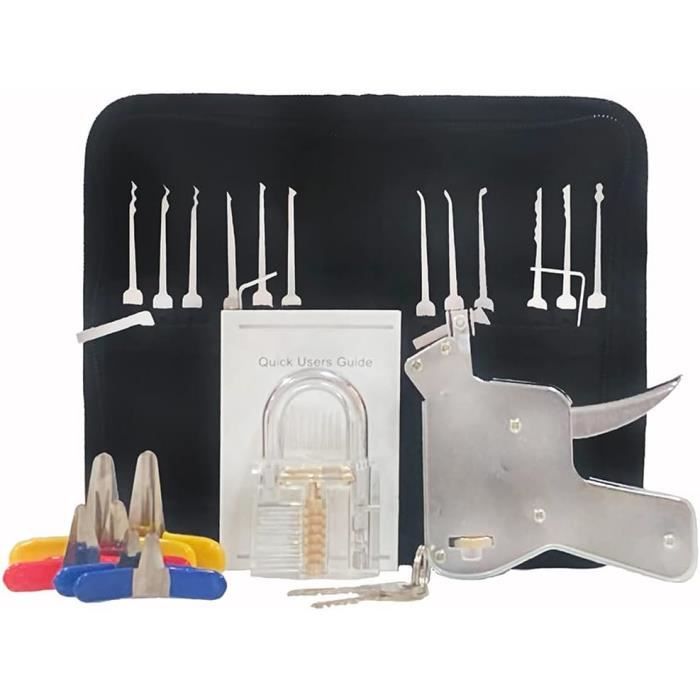 27 Piece Lock Picking Set With Zipper Bag, Lock Pick Gun And 6 Piece ...