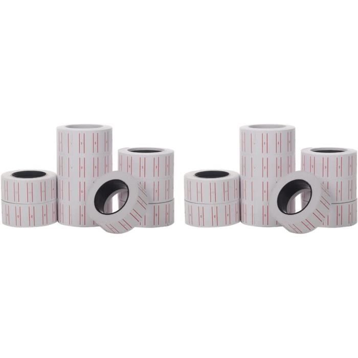 20 Rouleaux Étiquettes Autocollant Papier Code Étiquette Tag Bureau ...