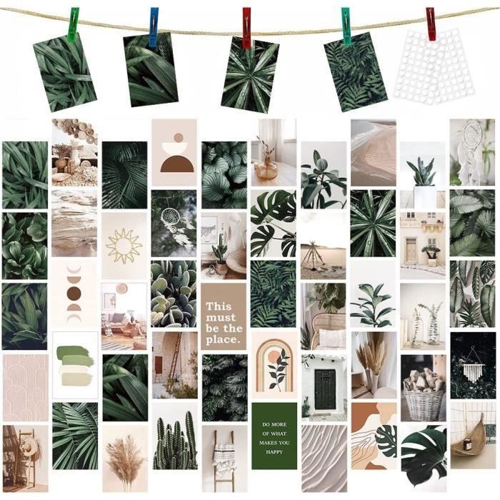 50 PCS Kit Collage Mural Aesthetic Affiche de Carte Postale Photos ...