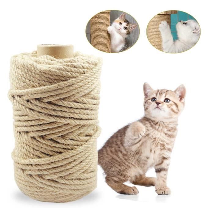 Corde pour Arbre à Chat - Sisal - 50 m - 6 mm - Durable - Idéal pour ...