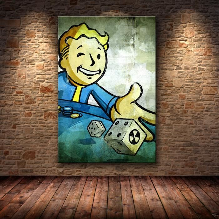 Tableau - Toile,Fallout 3 4 Jeu Affiche Mur Art Toile Affiche Et ...