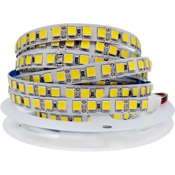 Ruban Led 12V, Bande Led 4000K Blanc Naturel 5M 5054 Ip20 120 Leds-M ...