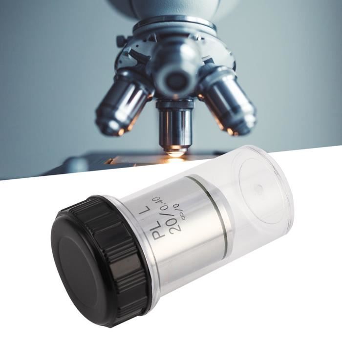 FAN-Lentille d'objectif de microscope Objectif PL20X Objectif de ...