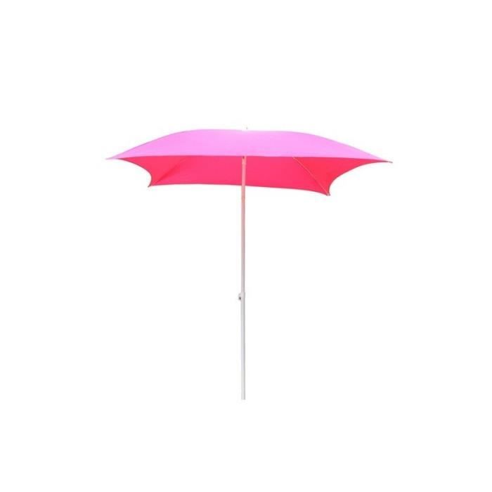 Parasol de plage carré rose 180cm - Helenie - Cdiscount Jardin