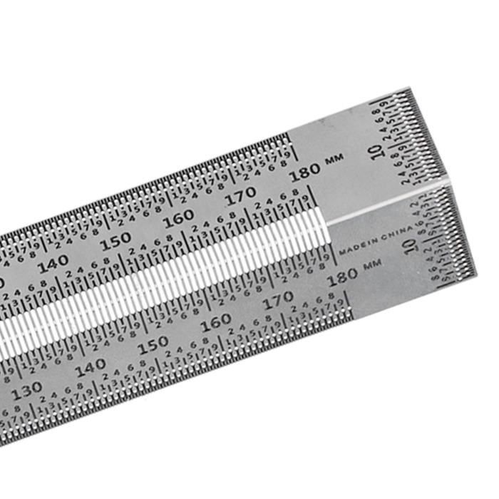 Règle d'échelle haute précision Règle de ligne à angle droit T Type ...