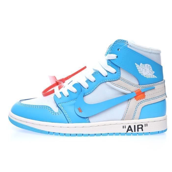 Baskets UNC-Powder Blue AIR-JORDAN 1 FDJFLFGFH High Blue Homme et Femme ...