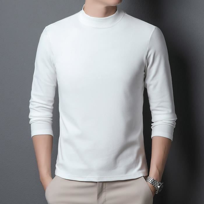 Pull Homme Hiver INSFITY - Col Mi-haute Doux Confortable - Manches ...