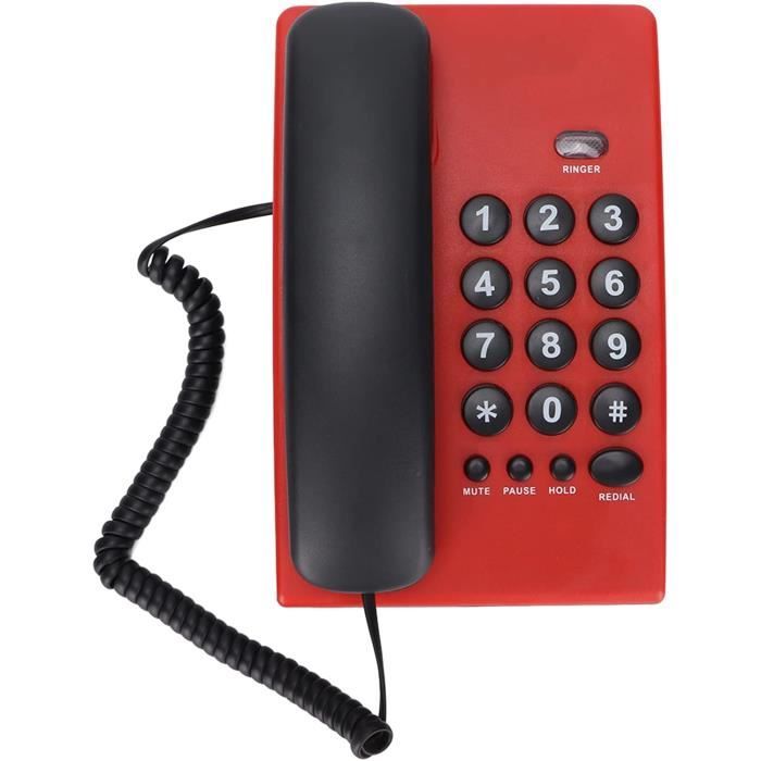 Téléphone De Bureau Filaire, Téléphone Fixe Multicolore Avec Double ...