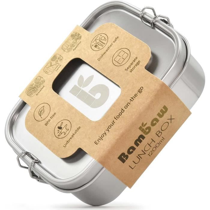 Bambaw Lunch Box Inox 1200 ml Bento BPA Free Boite Dejeuner Hermetique ...