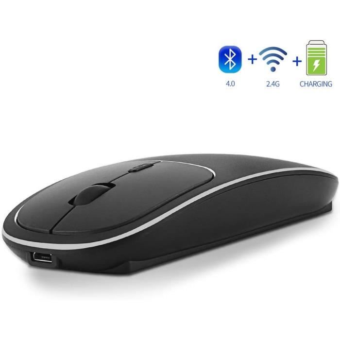 Souris Sans Fil Bluetooth Rechargeable,Mode Double Bt5.0 Et 2.4G ...