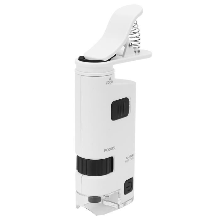 CES Microscopes 80-120X Zoom Réglable Led Microscope De Téléphone ...