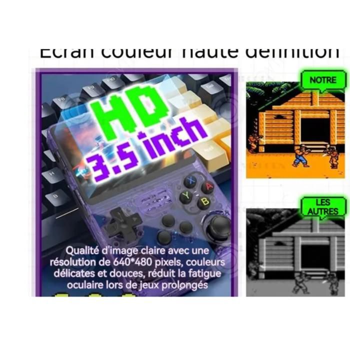 INN Console de jeu 18 cm 128 Go 640 x 480P Écran 3,5 pouces Puce RK3326 ...