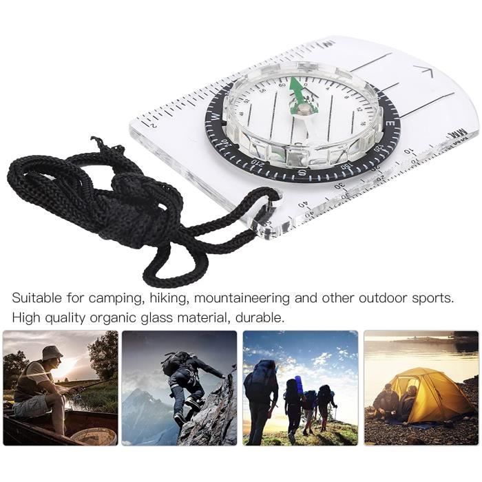 Boussole d'orientation Boussole de visée Boussole de Poche en Verre ...