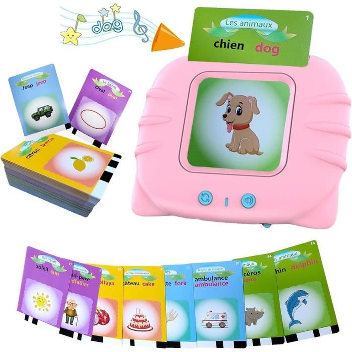 Cartes Flash Parlantes Tout-Petits 1 An-6 Ans Jeux Montessori Cartes ...