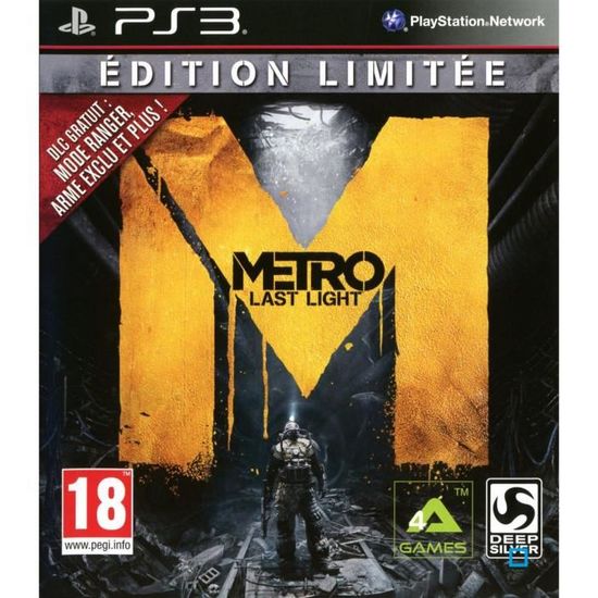 METRO LAST LIGHT ED.LIMITEE / Jeu console PS3 - Cdiscount Jeux vidéo