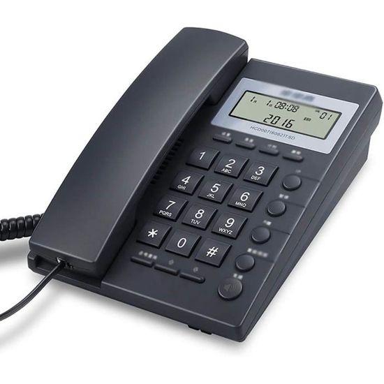 Téléphone domestique sans fil avec grand écran, téléphone fixe ...