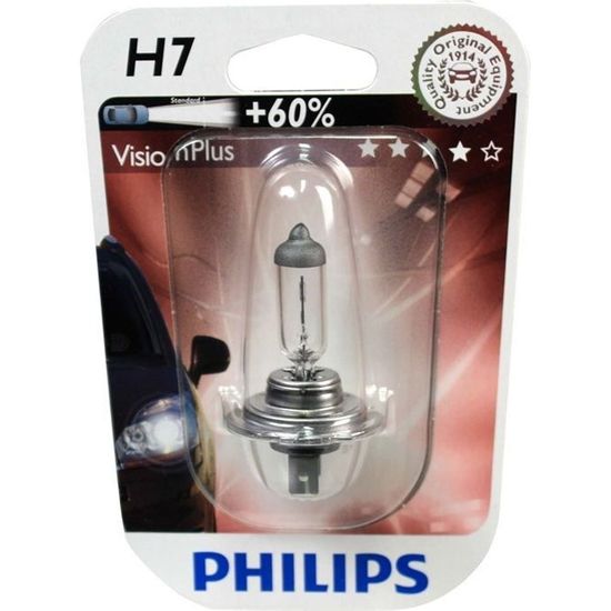 PHILIPS Visionplus 60% 1 H7 12v 55w - Cdiscount Auto