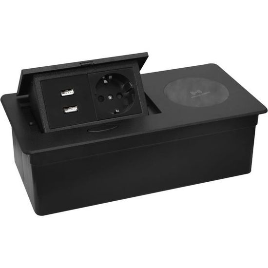 Multiprise rétractable de chargement sans fil pour bureau intégré ...