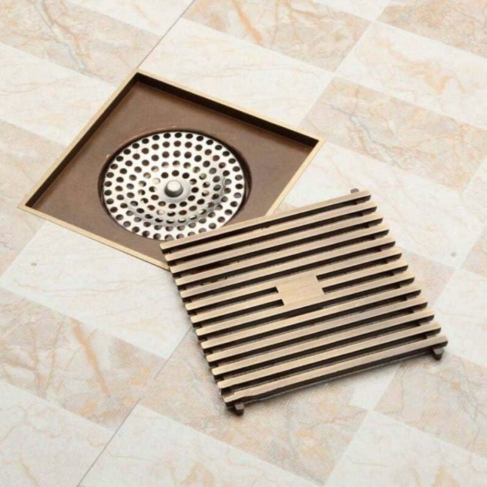 10 X 10Cm Carr Salle De Bains Douche Drain Siphon De Sol Pige Grille ...