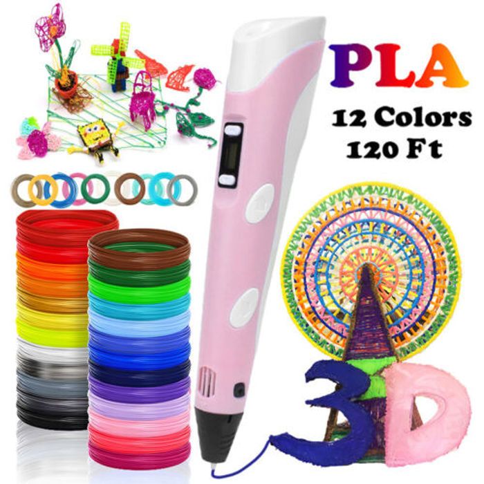 Ensemble de stylos d'impression 3D Doodle Printer Dessin 12 couleurs ...