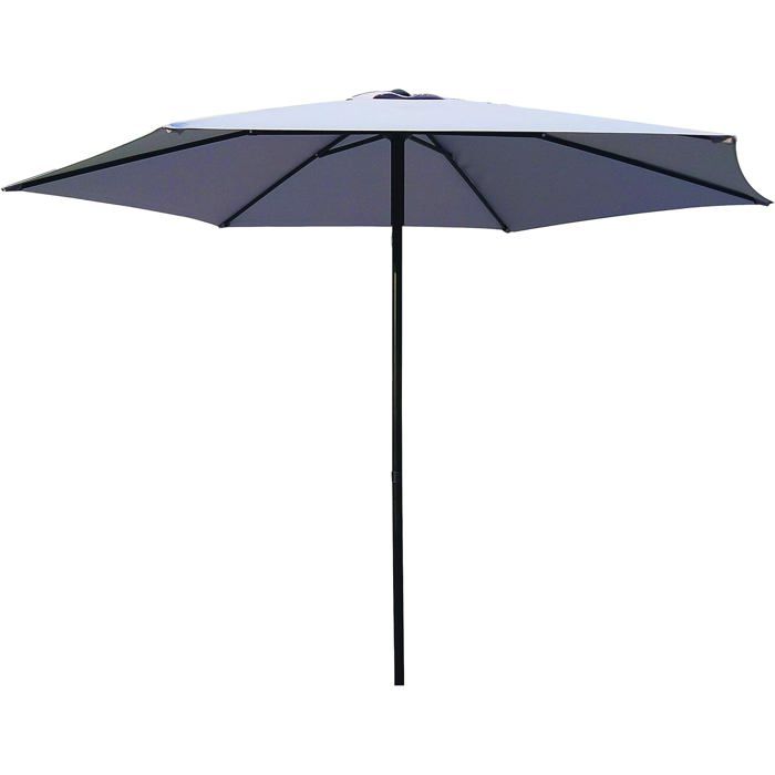 Parasol Push Up 3 m-Couleur : Gris. Structure en Acier. - Cdiscount Jardin