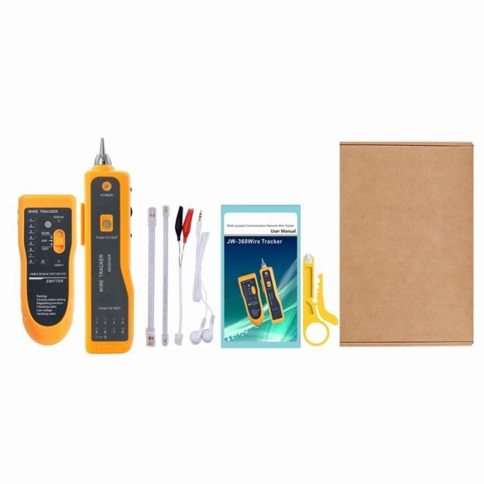 Jaune - détecteur de câbles réseau Cat5Cat6, outil de recherche de ...