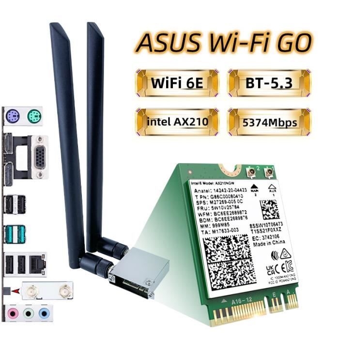 Carte réseau sans fil Intel AX210 WFi6E, adaptateur WiFi, Bluetooth 5.3 ...