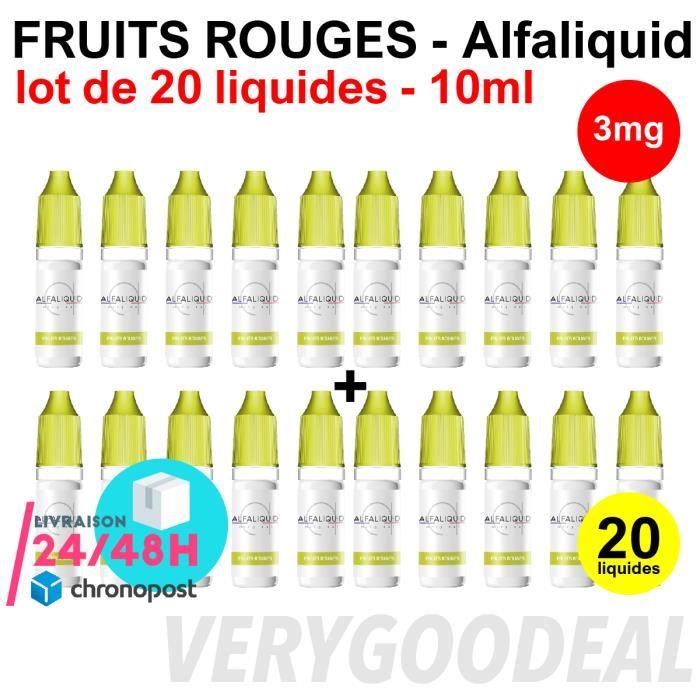 Eliquid FRUIT ROUGE 3mg lot de 20 liquides ALFALIQUID - Cdiscount Au ...