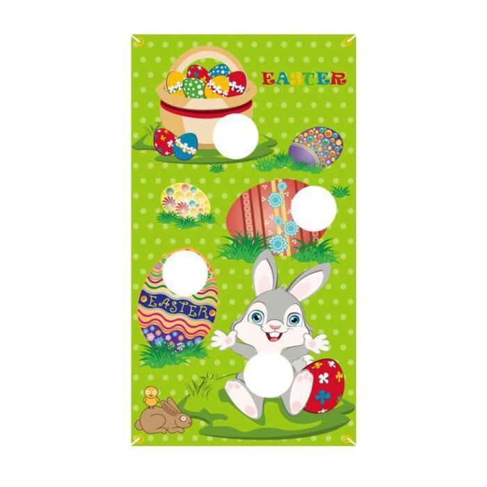 Jeu de lapin de Pâques Drapeau suspendu Activités de fête Parent-enfant ...