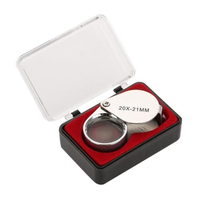 Ashata Loupe 30X Loupe de poche pliante à loupe portable 20X avec pour la lecture de contrôle de ...