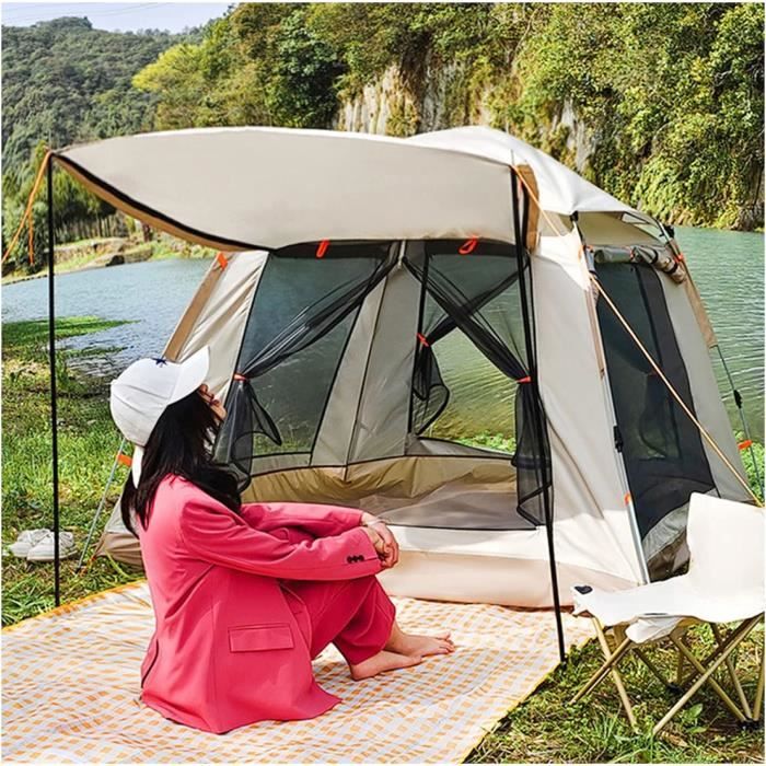 Tipi Adulte 4 Personnes Tentes Pop-Up Spacieuses Camping Tentes ...