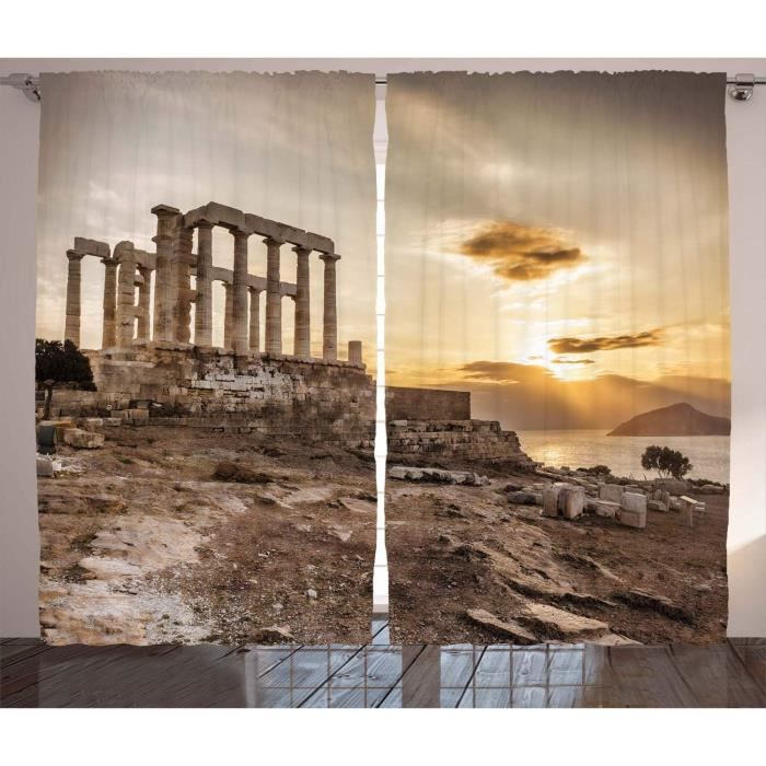 Pilier Rideaux, Bâtiments Grecs Poseidon, Décoration Intérieure Accent ...