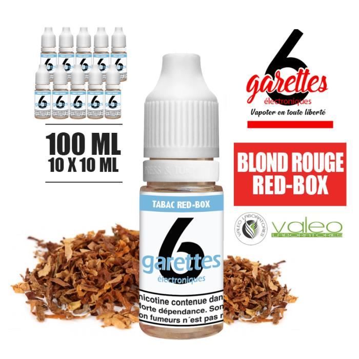 E-liquide - 100ML TABAC ROUGE BLOND - RED TOBACCO en 11MG de nicotine ...