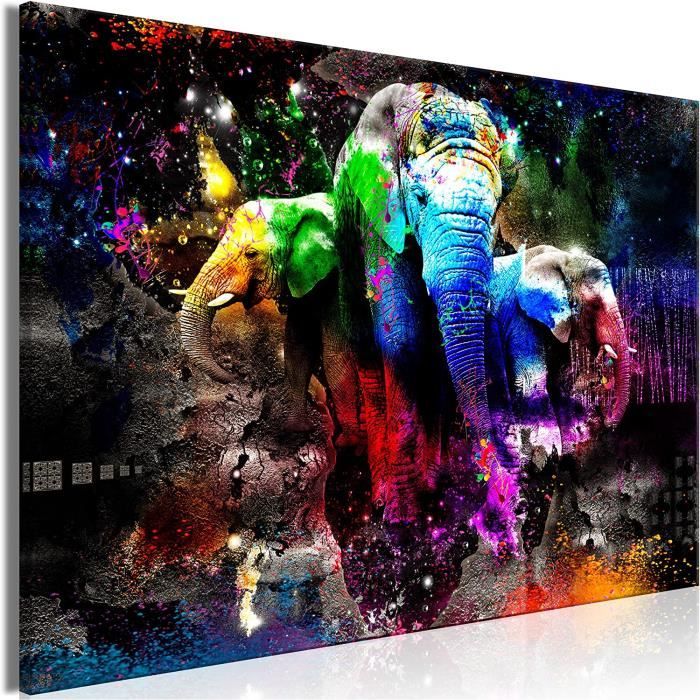Impression sur Toile intissée Animaux Abstrait 90x60cm,1 Piece,Motif ...