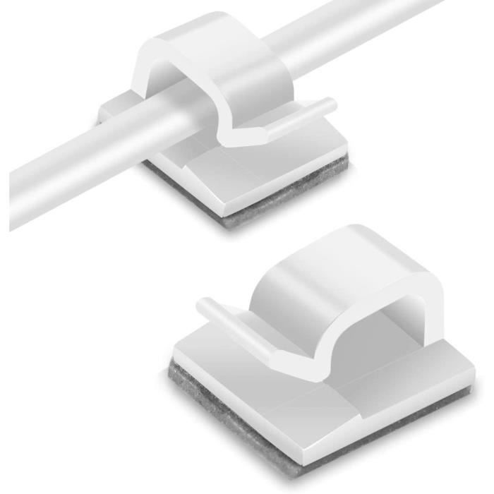 Clips de Câble - Non spécifié - 120pcs - Plastique ABS - Adhésif ...