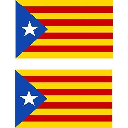 2X Autocollant Sticker Voiture Catalogne Drapeau Catalan independante ...