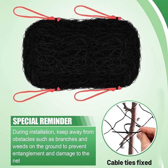 Protéger le filet d'arbre fruitier Filet de protection contre les oiseaux léger et réutiXXUable ...