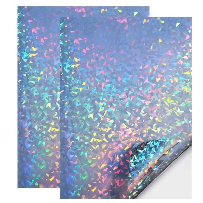 Papier adhésif autocollant jet d'encre HURRISE - Texture florale verre ...