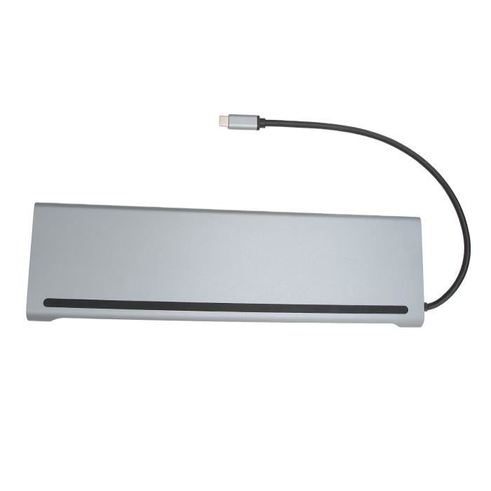 HURRISE Hub USB C 12 en 1 avec ports HDMI 4K, RJ45 Ethernet, USB 3.0 ...