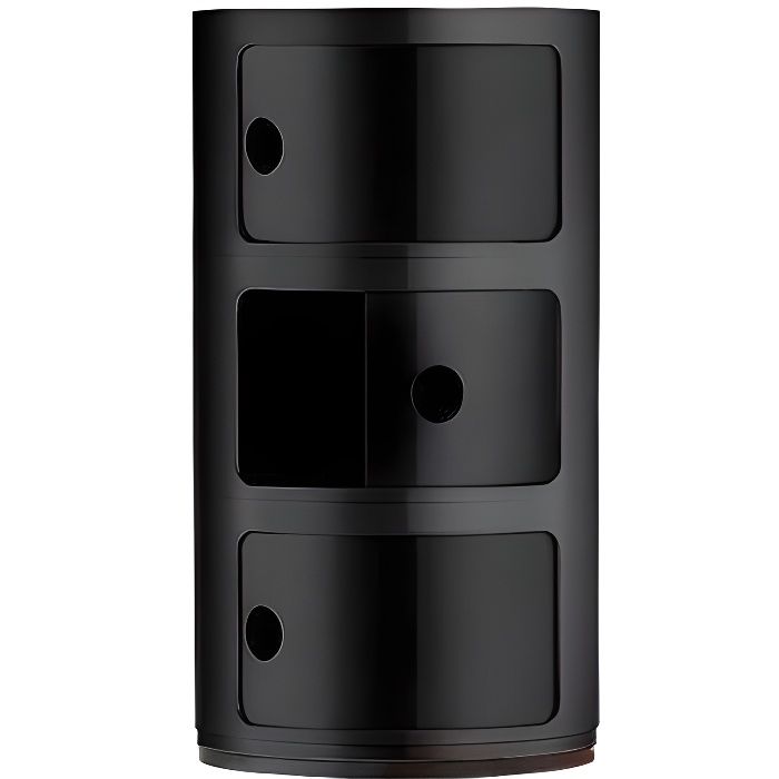 Meuble de rangement - Kartell - Componibili - Noir - Plastique - Design ...